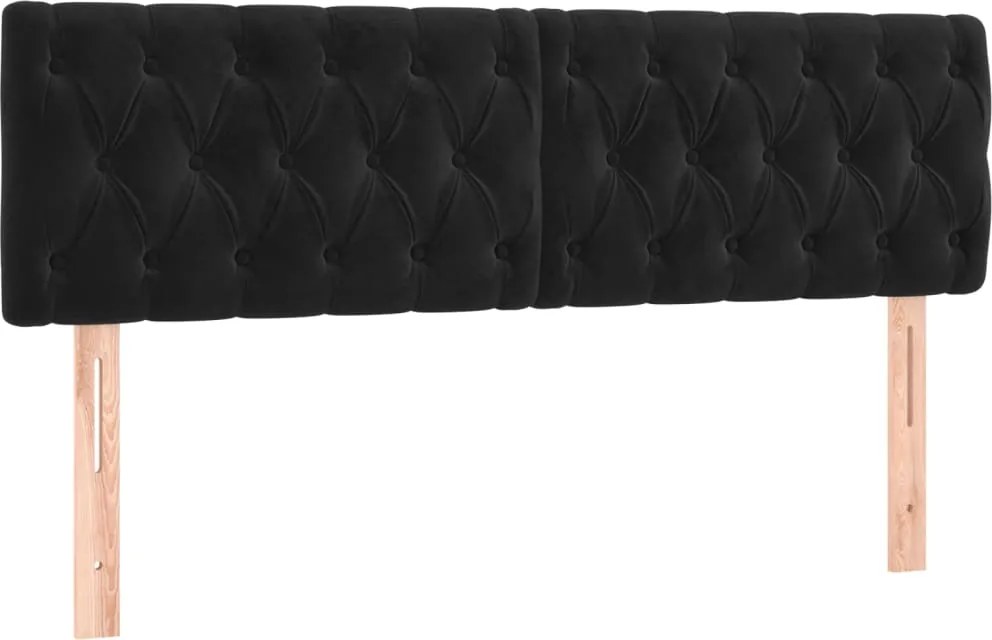 Box spring postel s matrací černá 160x200 cm samet 3141493