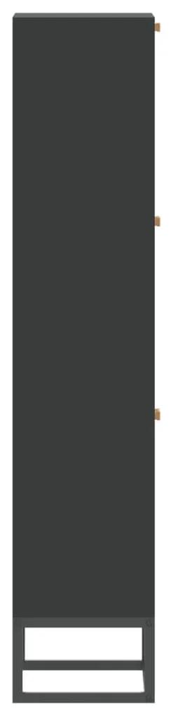Botník černý 52 x 25 x 120 cm kompozitní dřevo - Default Title