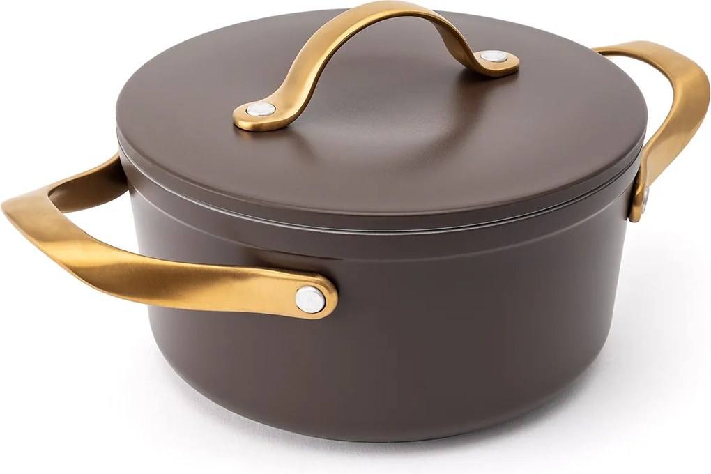 Elmich Nepřilnavý keramický hrnec Zen Ø 18 cm - hnědo zlatá