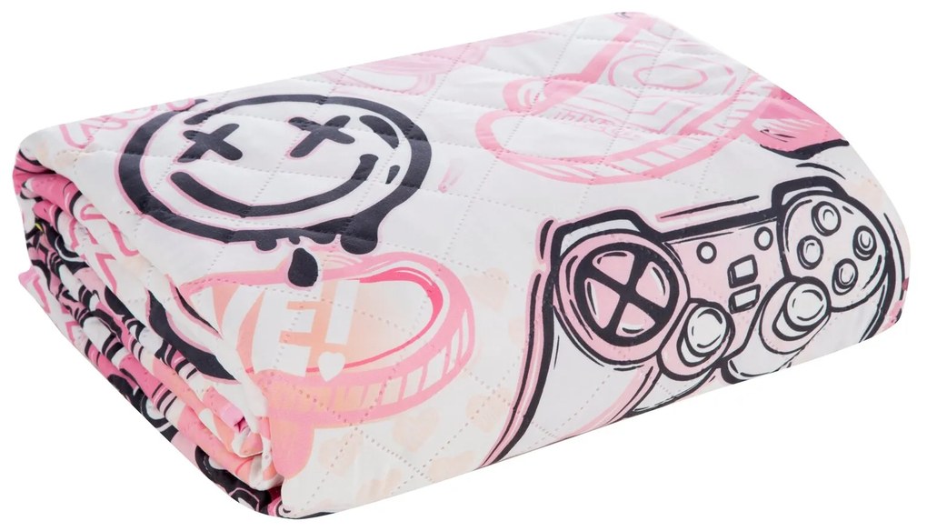 DĚTSKÝ PŘEHOZ NA POSTEL D91 KID 17 170X210 CM VZOROVANÁ