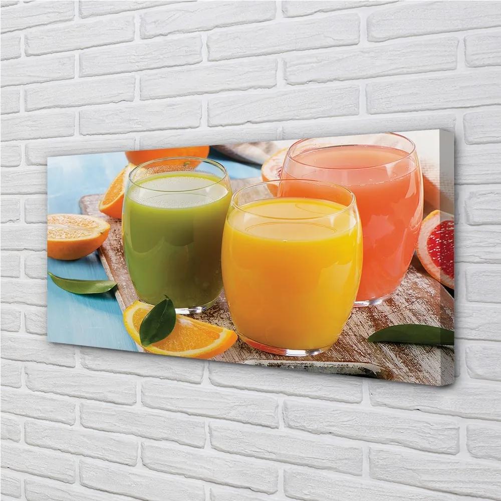 Obrazy na plátně Koktejly barevných skel 100x50 cm