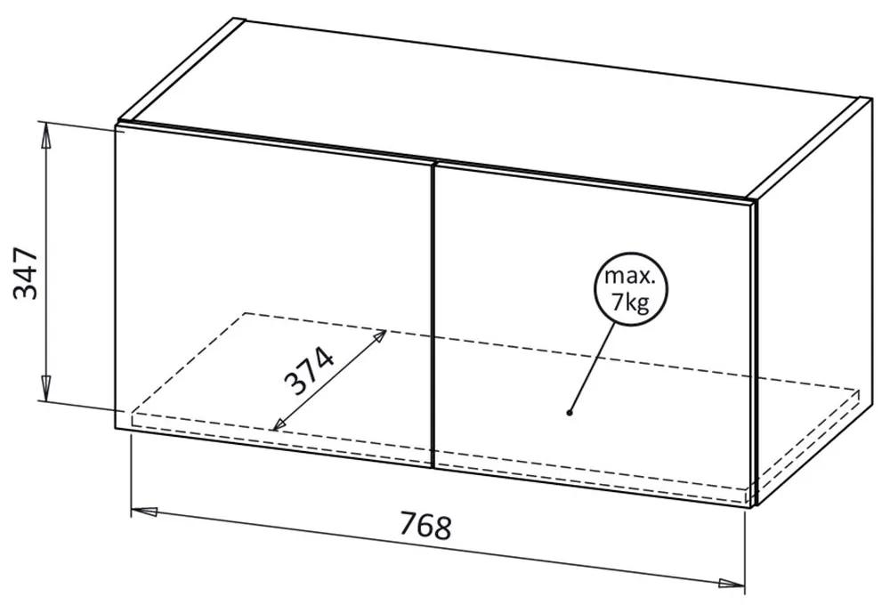 MELO | šatní skříň ME1 s nástavcem ME2 | 80 cm | kašmír