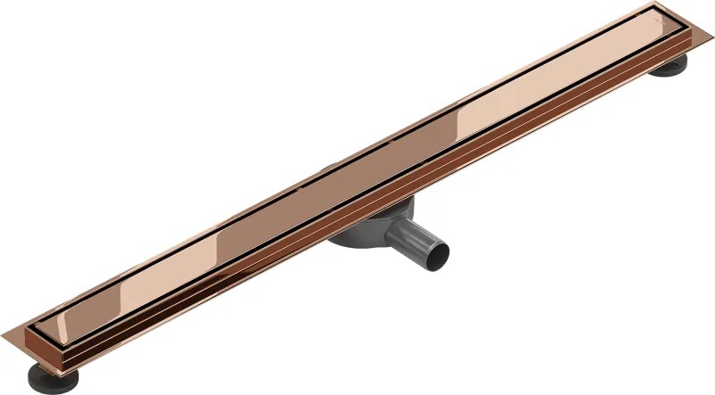 Mexen Flat 360° M13 sprchový žlab 2v1, 80 cm, růžové zlato, 1610080-40