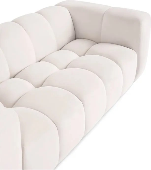 Krémová sametová pohovka 225 cm Cube - II. jakost – Bonami Selection