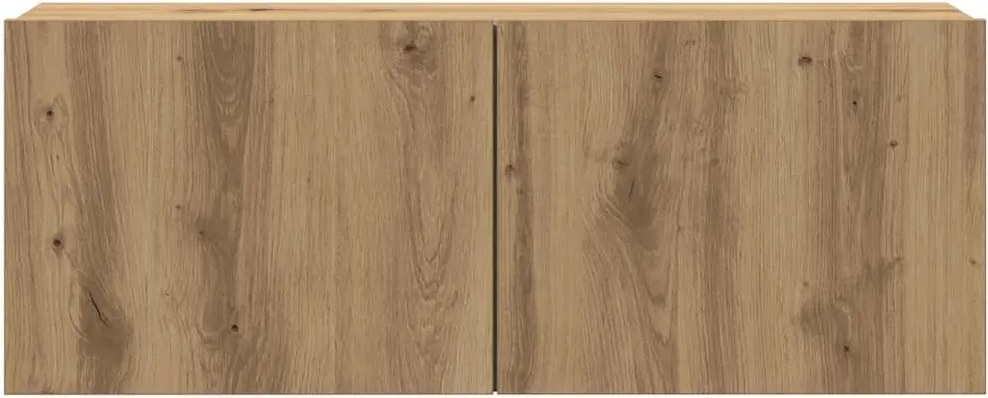 Sada 7 kusů nástěnné TV skříňka dub artisan kompozitní dřevo 3329014