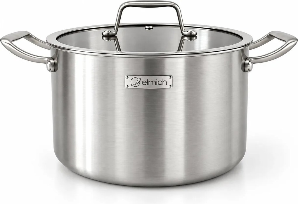 Elmich Velký nerezový hrnec Tria Plus 28 cm (10 l)
