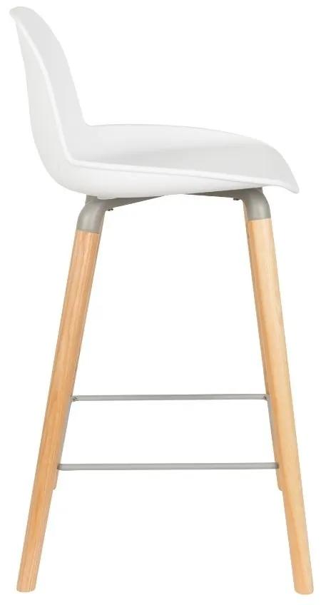 Bílá plastová barová židle ZUIVER ALBERT KUIP 65 cm