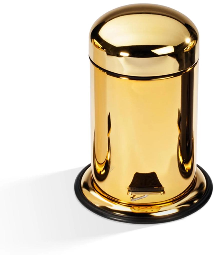 Decor Walther Koupelnový koš s pedálem se zlatým leštěným víkem TE 30 zlatý lesk