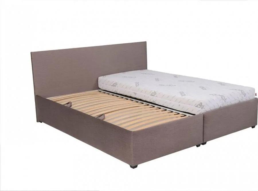 Pohoda Čalouněná postel ELLEN s úložným prostorem a volně loženou matrací | Látka: Afro 11,Šířka matrace: 180 cm