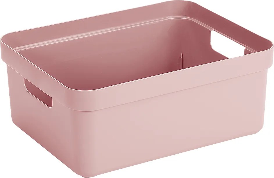Úložný box Sigma Home, 44,5 × 34,5 × 18 cm, 24 l, růžový