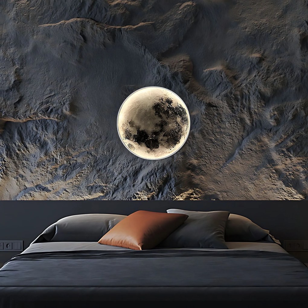 Toolight Moderní nástěnné LED osvětlení D40 Moon APP1806-CW