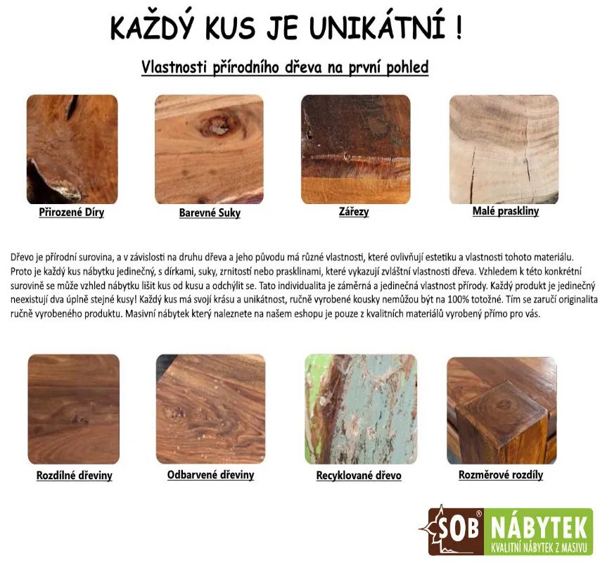 Koupelnový set komoda a zrcadlo Victoria světlá akácie