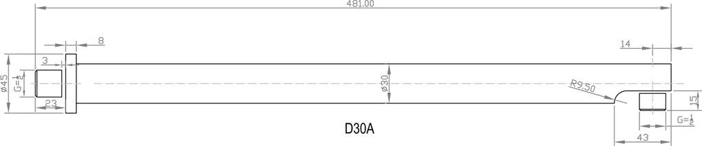 Sapho sprchové ramínko 450 mm chrom D30A