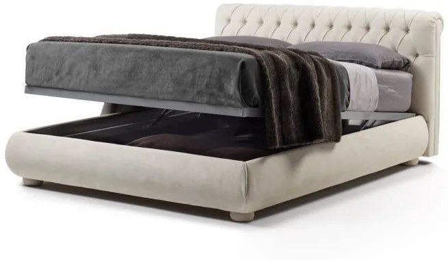 Pregio Italia sofa&relax Kožená postel 160x200 cm VERO Vzorník kůží: Vera Pelle 321 zelená