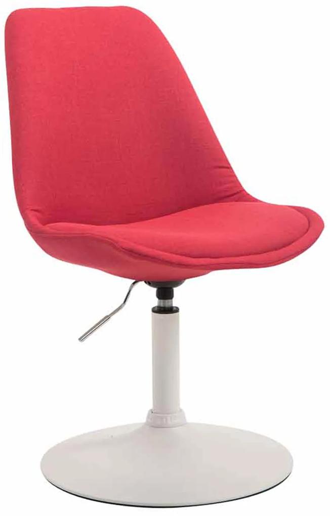 Židle Maverick W ~ látka, podnož kov bílá matná Barva  Červená