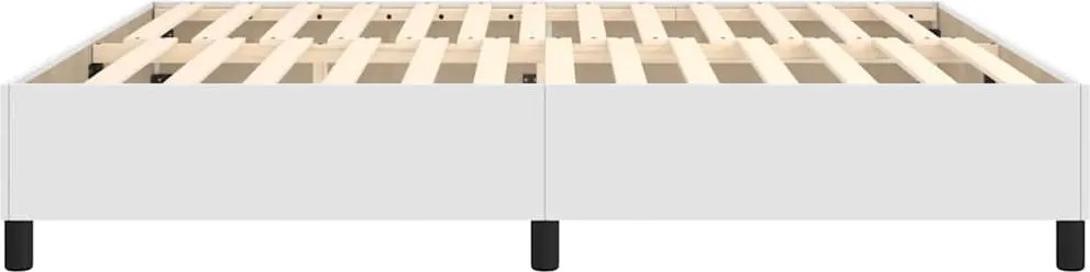 Rám postele s boxspringem bílá 160 x 200 cm umělá kůže 3121054
