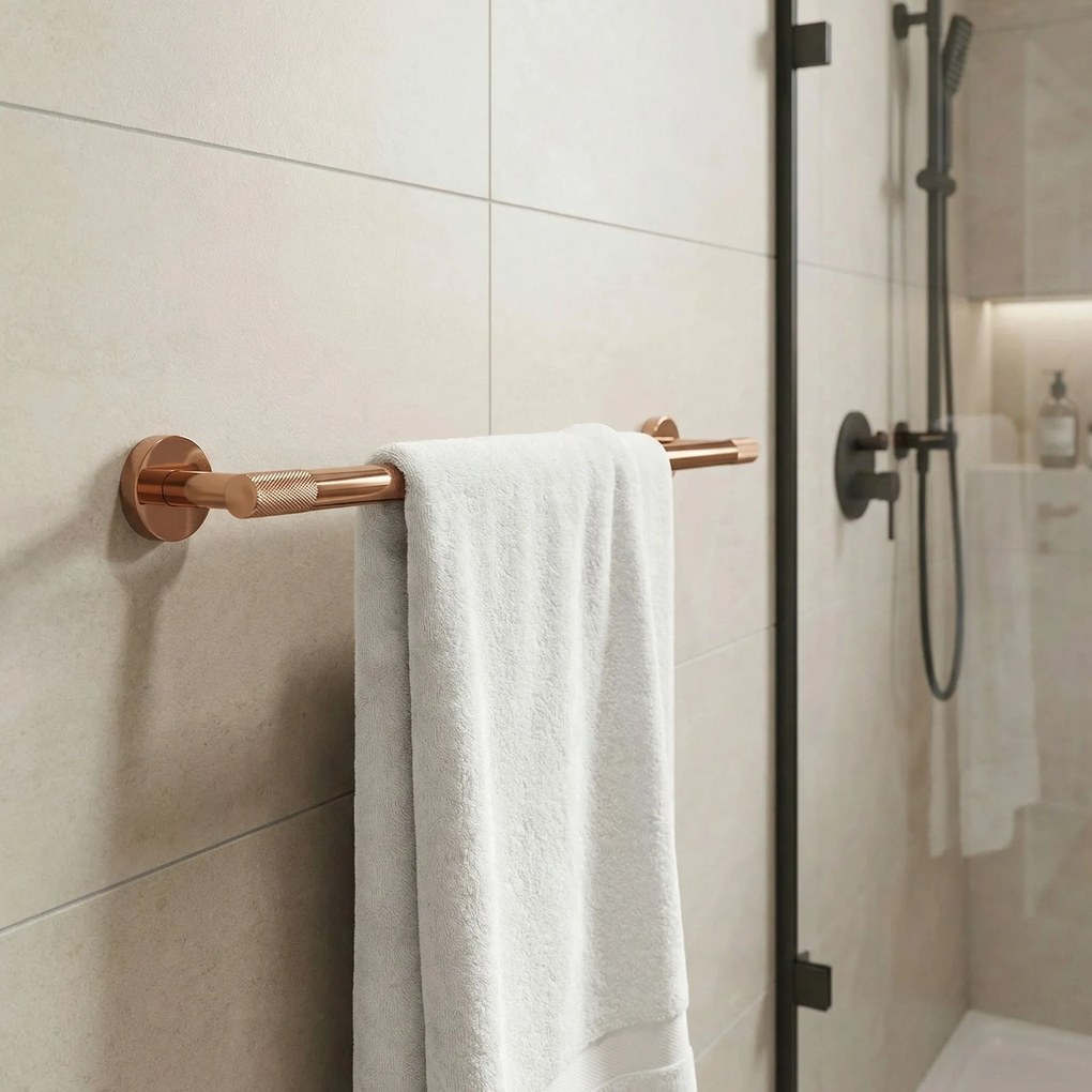 Rea Modern, koupelnový věšák na ručník 60cm, 6603, měděná lesklá, REA-98070