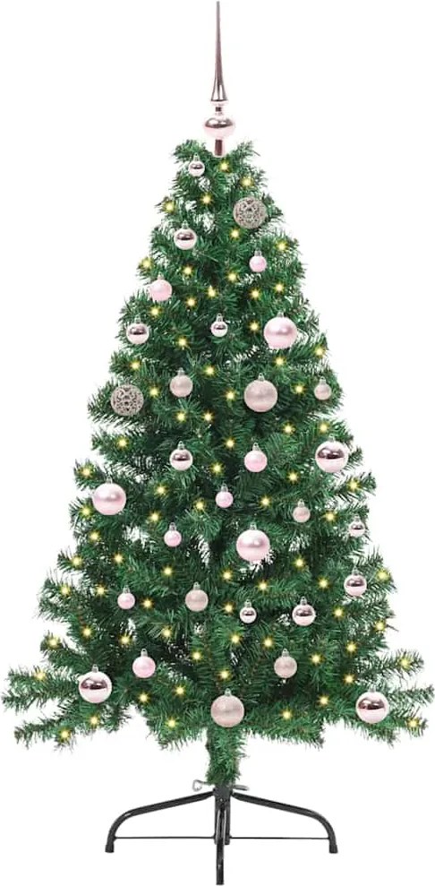 Umělý osvětlený vánoční stromeček Zelená 150 cm PVC 3397000