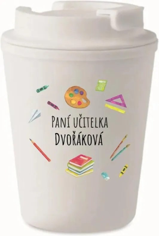 Personalizovaný cestovní termohrnek pro paní učitelku/pana učitele (pomůcky)