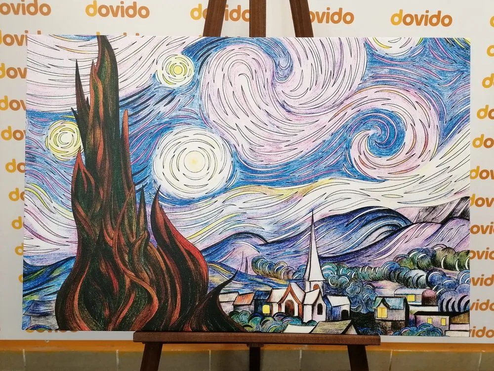 Obraz reprodukce Hvězdná noc - Vincent van Gogh