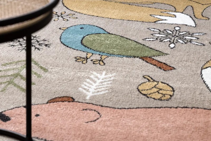 Dywany Łuszczów, Dětský kusový koberec Fun Forester beige, 240x330, vícebarevná, dětský pokoj