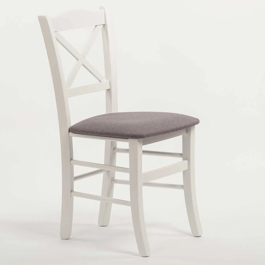 Stima Židle CLAYTON s čalouněným sedákem bílá LUX černá 23