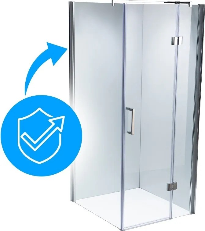 BPS-koupelny Čtvercový sprchový kout HYD-SK1390B 90x90 chrom/transparent - bez vaničky