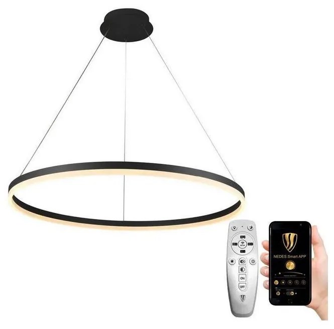 NEDES LED Stmívatelný lustr na lanku LED/55W/230V 3000-6500K + dálkové ovládání ND3439