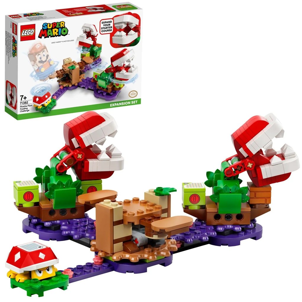 Lego stavebnice lego super mario 71382 hlavolam s piraňovou rostlinou – rozšiřující set