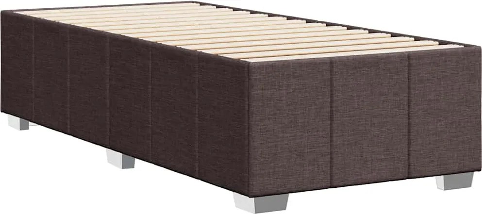 Rám postele bez matrace tmavě hnědý 90 x 200 cm textil 3284807