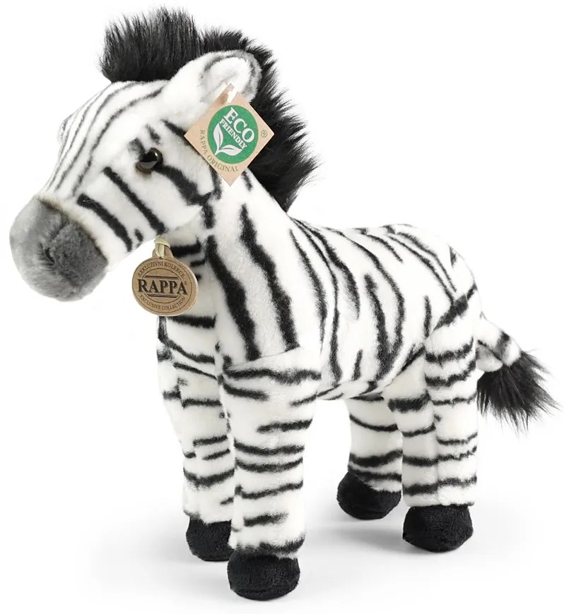 Rappa Plyšová zebra stojící 30 cm ECO-FRIENDLY