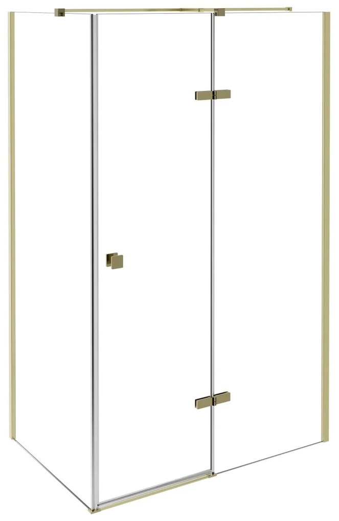 Besco Pixa 100x80/120x80 obdélníkový sprchový kout, gold Orientace: Pravá, Rozměr sprch.dveří: 120cm