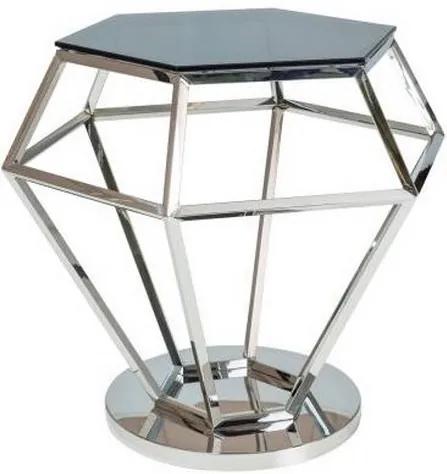 Expedo Konferenční stolek LEXO, 48x55x42, sklo/chrom