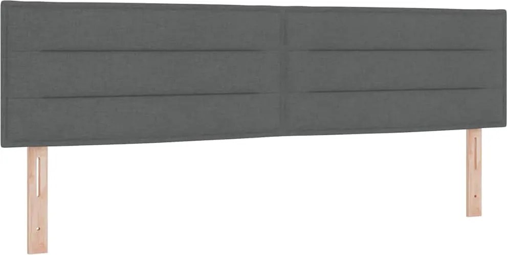 Postel s boxspringem s polštářem Tmavě šedá 180 x 200 cm textil 3338938
