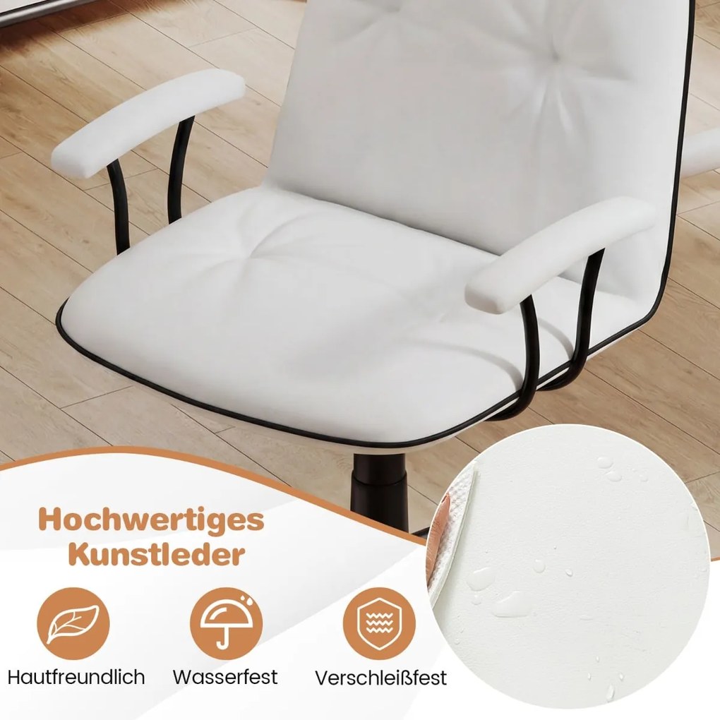 Costway Kancelářská židle ergonomická psací židle z umělé kůže