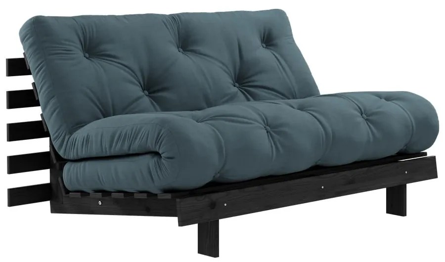 Rozkládací pohovka v petrolejové barvě 140 cm Roots Black Night – Karup Design