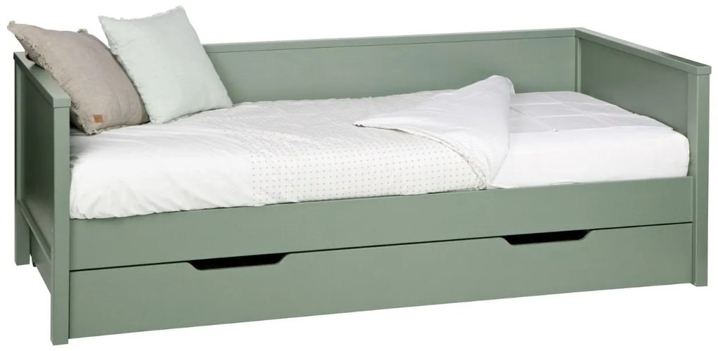 Hoorns Zelená rozkládací postel Warde 90x200 cm