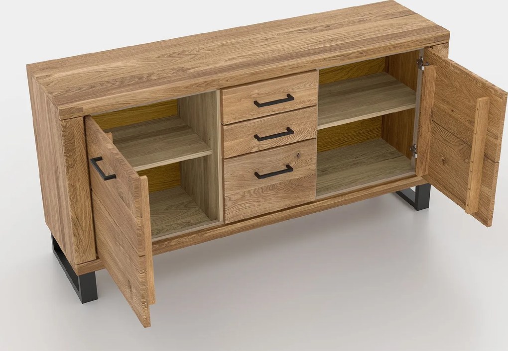 Massivo.cz Komoda Cromo 3s/2d — dub, 158,5 × 82 × 40 cm