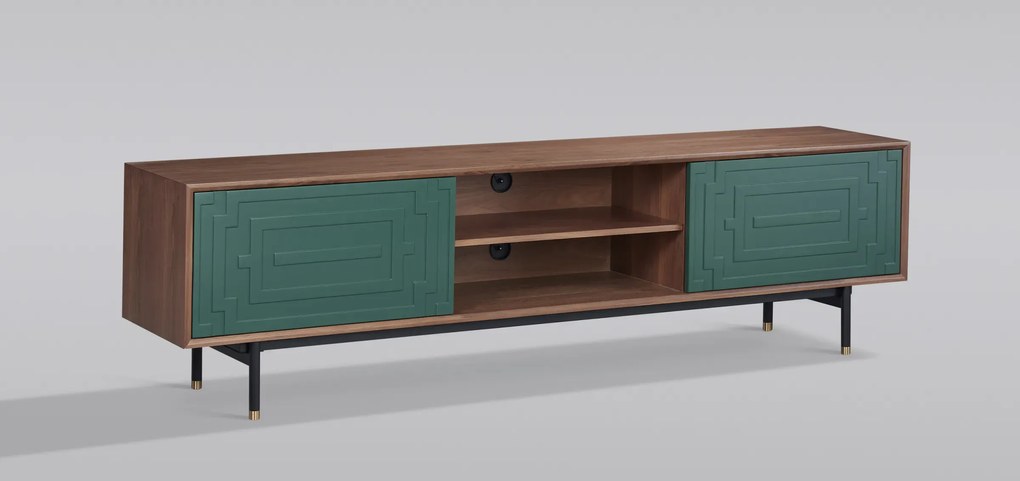TV stolek Stilig ST153 200 cm ořech/zelený