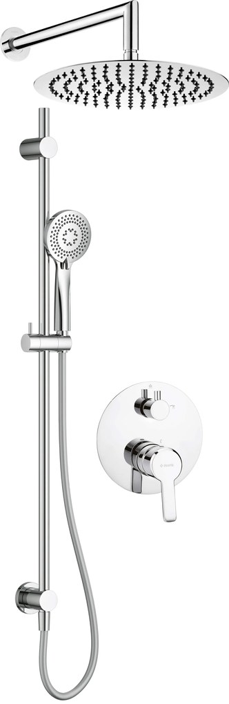 Deante Concealed shower set, with sliding bar - with shower head