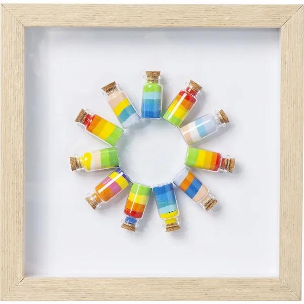 Obraz s rámem Rainbow Jars Circle