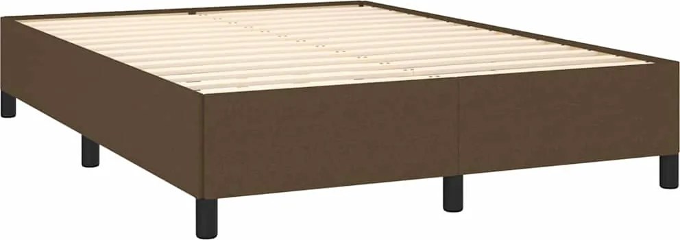 Box spring postel s matrací tmavě hnědá 140x200 cm textil 3127808