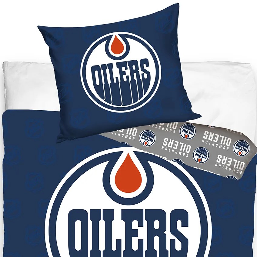 Hokejové povlečení NHL Edmonton Oilers Shields Velikost: 140x200 + 70x90 cm