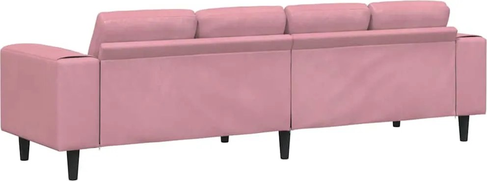Pohovka do obývacího pokoje Růžová 250 x 77 x 76 cm 3335094
