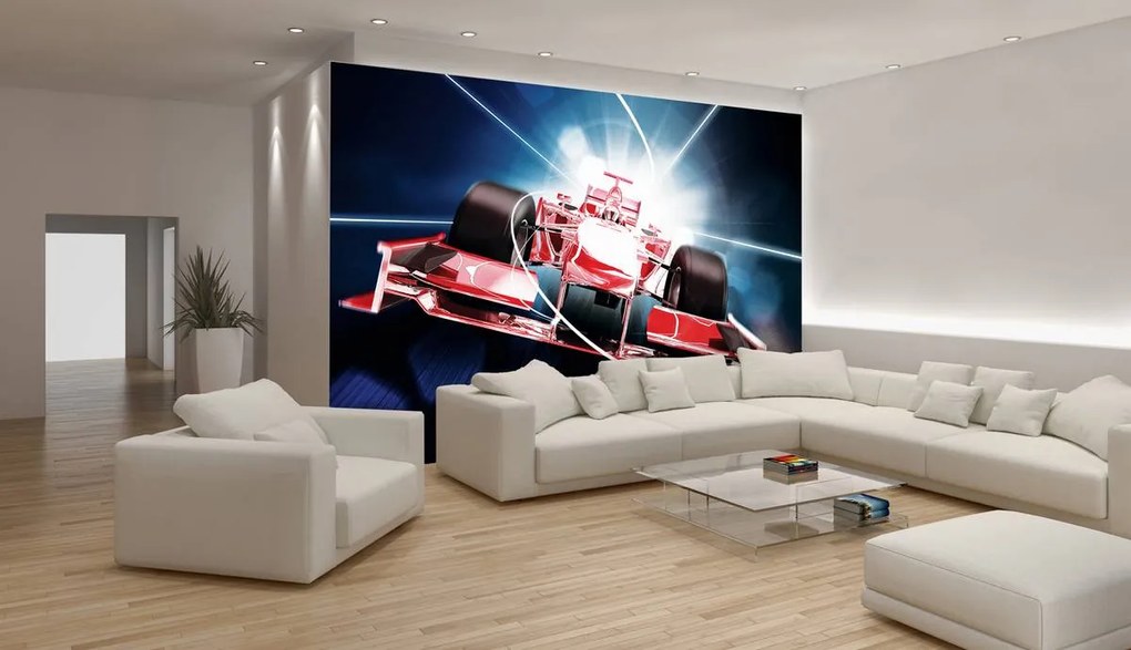 Fototapeta - Červená formule 1 3D F1 (152,5x104 cm)