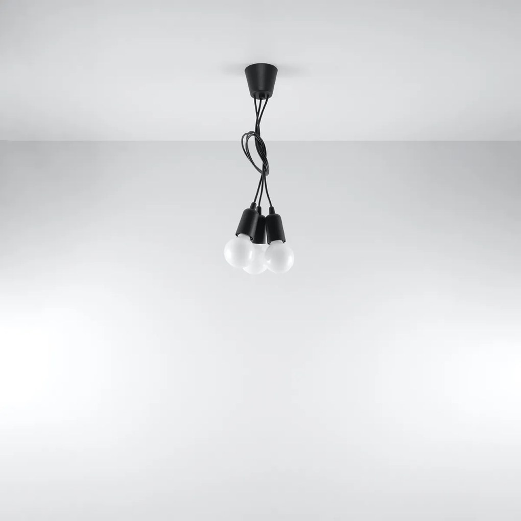 Sollux Lighting Závěsné svítidlo DIEGO 3 černé