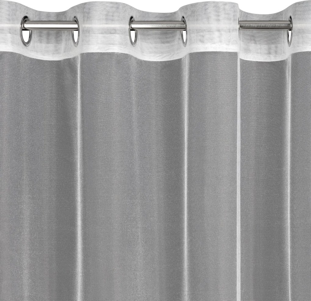 ZÁCLONA NA KROUŽCÍCH MAYA 300X145 CM BÍLÁ