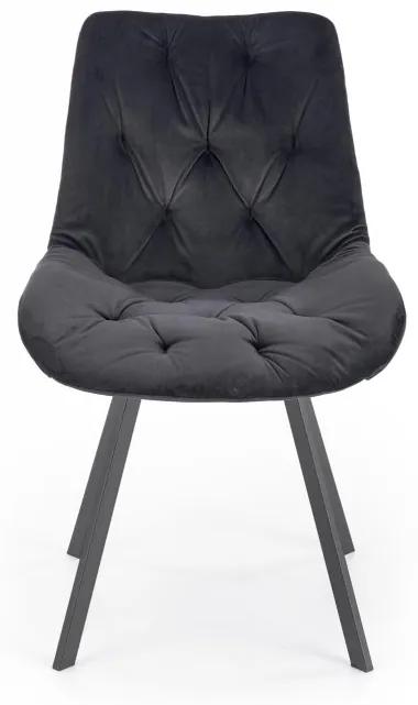 Jídelní židle BECKY — kov, látka, více barev Zelená