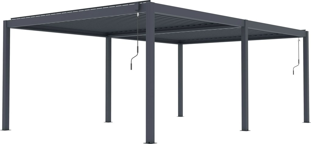 Bioklimatická pergola G21 Austin Premium 6x4 m, antracitová hliníková