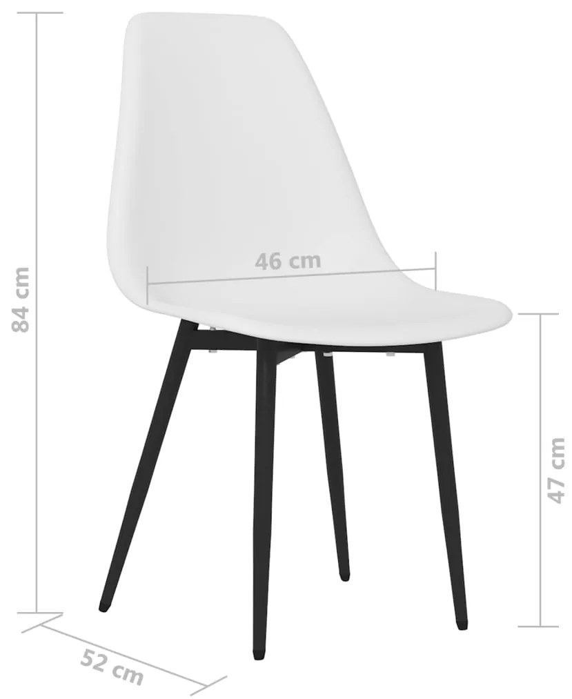 Jídelní židle 4 ks bílé PP - Default Title